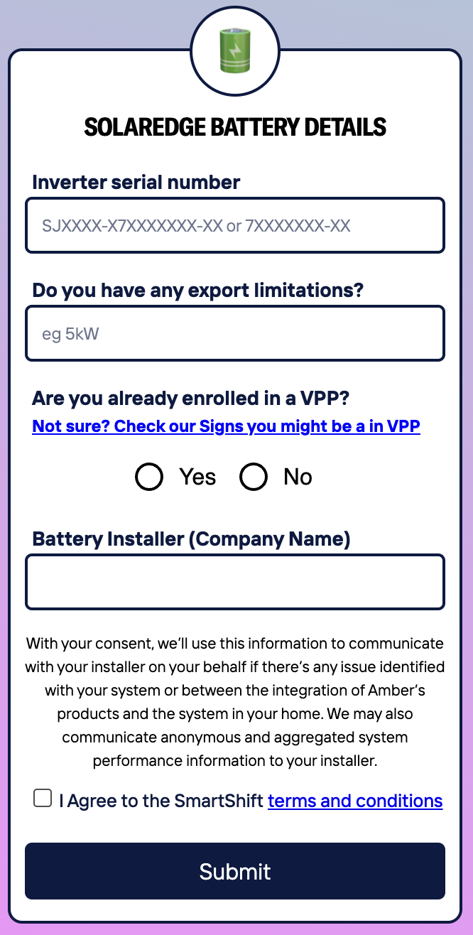 Enrolling your SolarEdge system with Amber – Amber Electric
