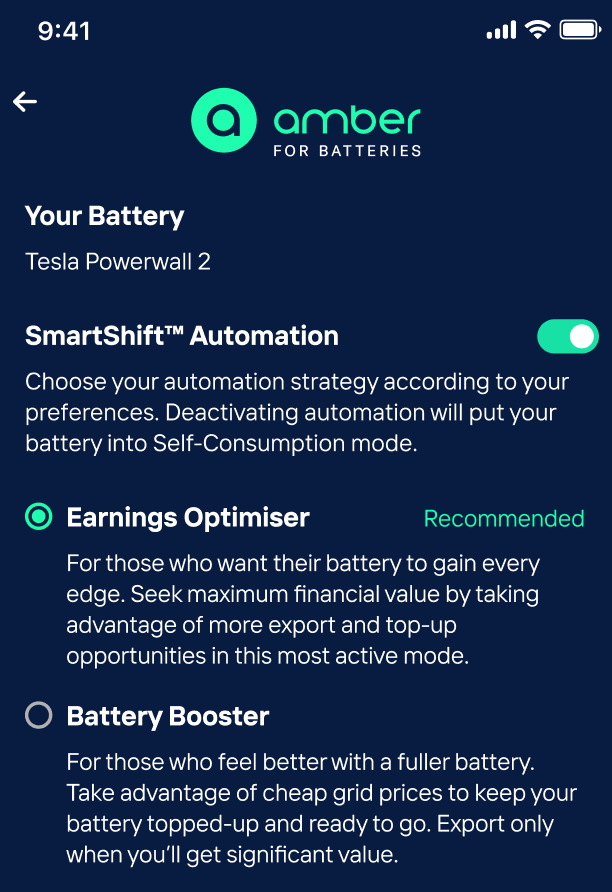 What's the difference between Amber for Batteries' two automation modes ...